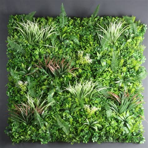 Artificial Mixed Grass Living Wall Panel Dunelm