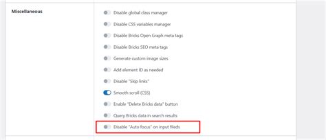 New Option For Disable Auto Focus On Input Fields Feature Requests