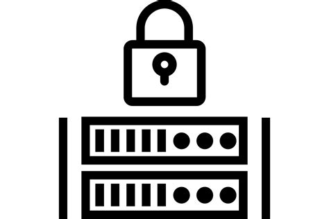 database security line icon big data se graphic by pch vector
