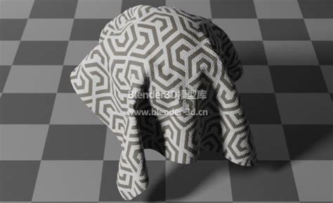 菱形针织面料布料编织物棉麻布贴图 Blender材质球纹理贴图模型下载 Blender3d模型库