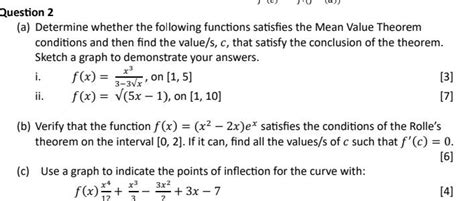 Solved A Determine Whether The Following Functions Chegg