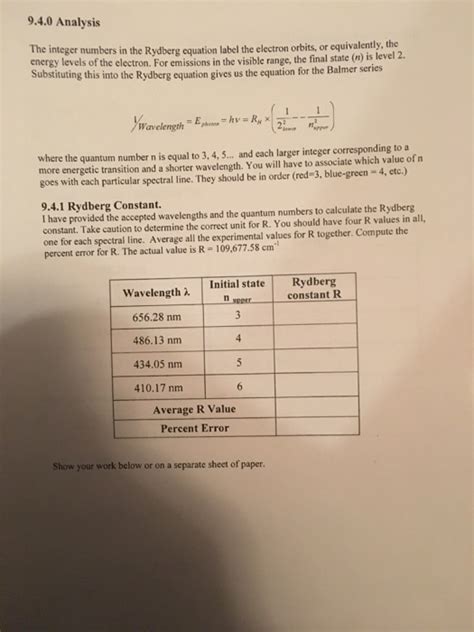 solved analysis the integer numbers in the rydberg equation