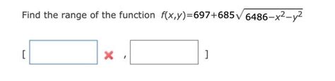 Solved Find The Range Of The Function Chegg