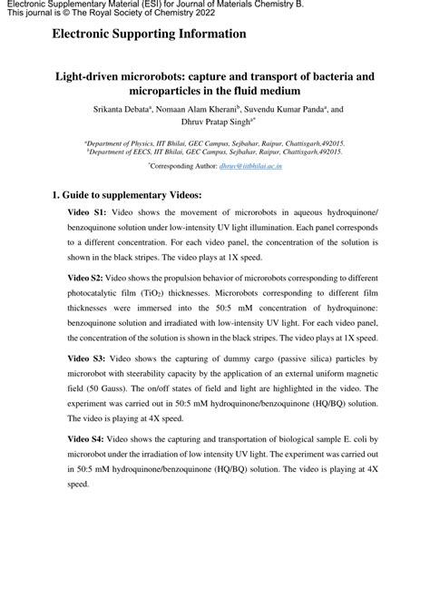 Pdf Light Driven Microrobots Capture And Transport Of Bacteria And Microparticles In A Fluid