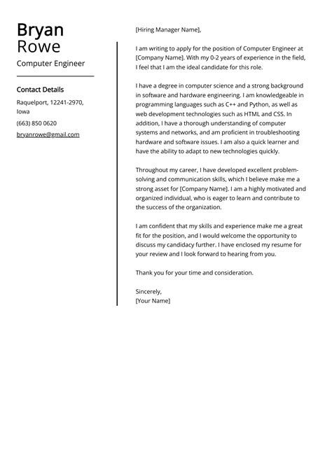 Computer Engineering Cover Letter 7 Engineering Cover Letter Examples
