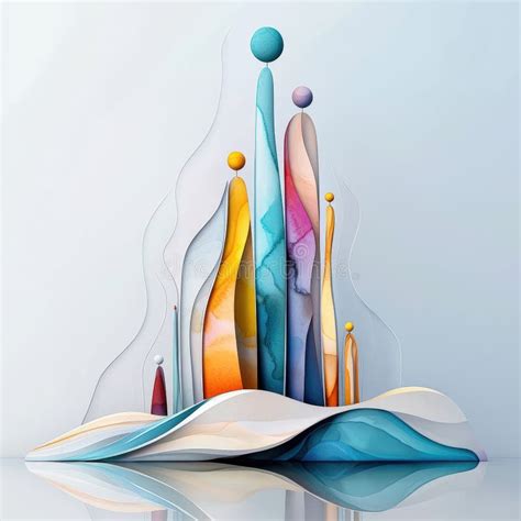 Abstract Colorful Sculpture With Fluid Forms And Bold Shapes Creating A Vibrant Visual