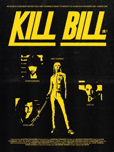 Kill Bill Vol 1 Movie Poster Design Kill Bill Movie Posters Design