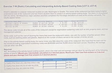 Solved Exercise 7 14 Static Calculating And Interpreting