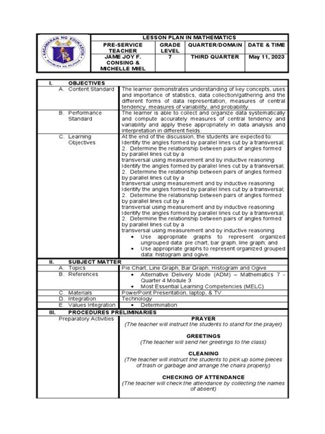 Lesson 3 Data Representation For Ungrouped And Grouped Data Pdf
