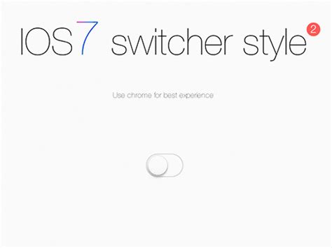 IOS7 Switcher CSS by 𝐋𝐔𝐊𝐘 𝐕𝐉 on Dribbble