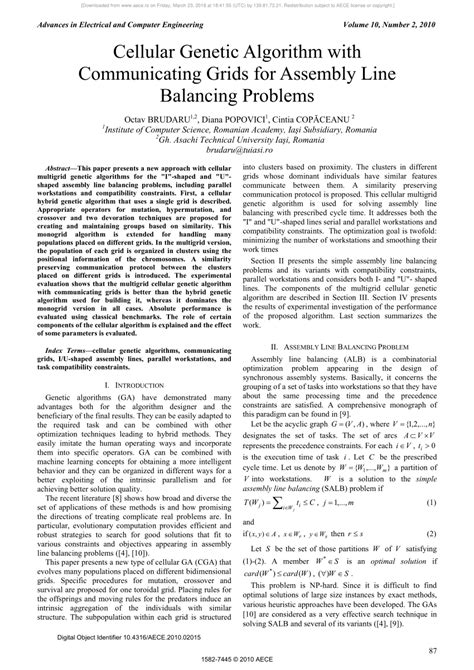 Pdf Cellular Genetic Algorithm With Communicating Grids For Assembly