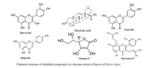 Chemical Structure Of Identified Compounds In N Hexane Extract Of Leaves Of Morus Nigra