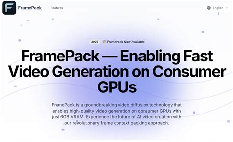 Framepack Github Tools Ai Online Tools Ai Online