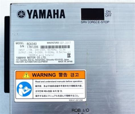 Vgc Yamaha Model Rcx340 Industrial Automation Robot Multi Axis