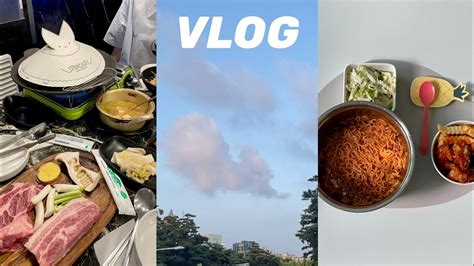 Vlog 여름엔 새콤한 음식이지 😋 양장피비빔면 오랜만에 동기들 만나기 숙성 돼지고기 졸맛🍖 코울슬로 만들기