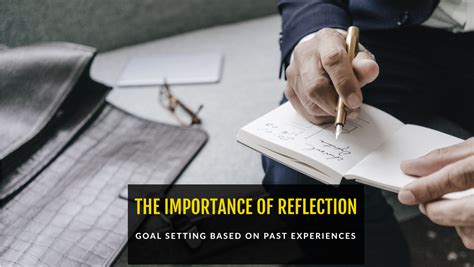 The Importance Of Reflection Goal Setting Based On Past Experiences