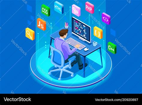 Software Development Team Royalty Free Vector Image