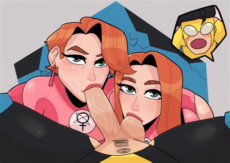 Rule 34 1boy 2girls Ass Atom Eve Balls Balls Suck Balls Sucking Big