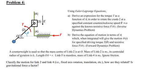 Solved Problem 4 Using Euler Lagrange Equations 4 A