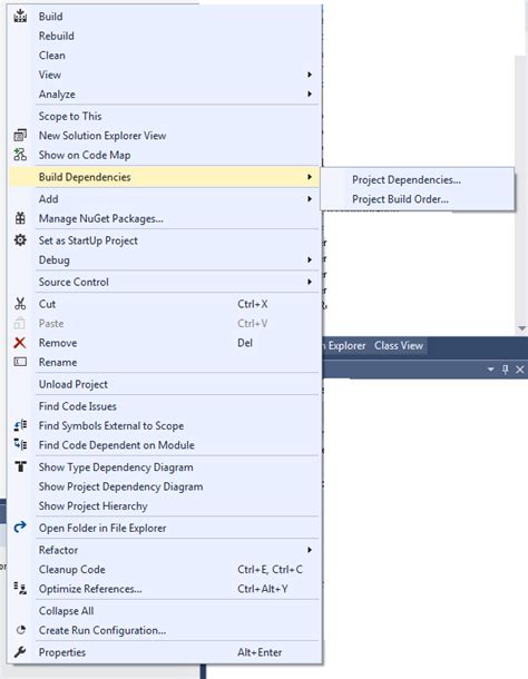 C Visual Studio Not Building Dependent Projects Stack Overflow