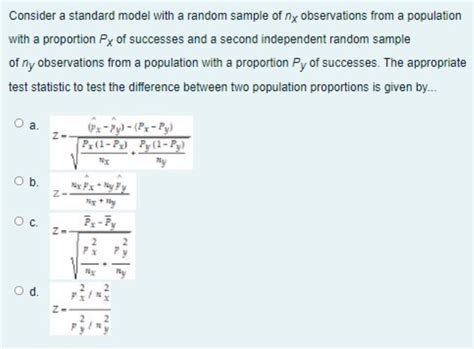 Solved Consider A Standard Model With A Random Sample Of NX Chegg