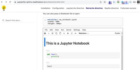 Embedding Jupyterlite In Browser Notebooks In Documentation And Online