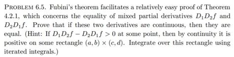 solved problem 6 5 fubini s theorem facilitates a