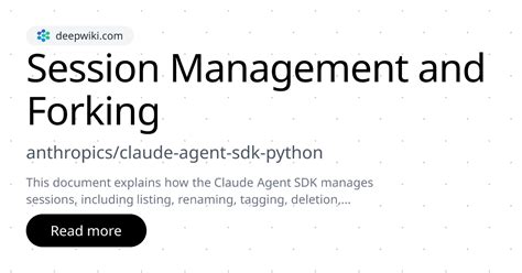 Session Management And Forking Anthropicsclaude Agent Sdk Python