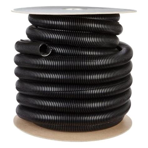 Drossbach Inc 1 In D X 50 Ft L Black Plastic Flex Tube