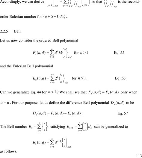 Table For General Second Order Eulerian Numbers Download Table