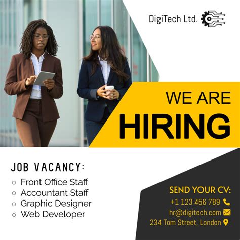 Job Vacancy Template Postermywall