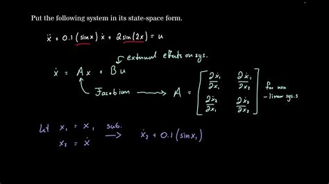 Nonlinear System State Space Form Youtube