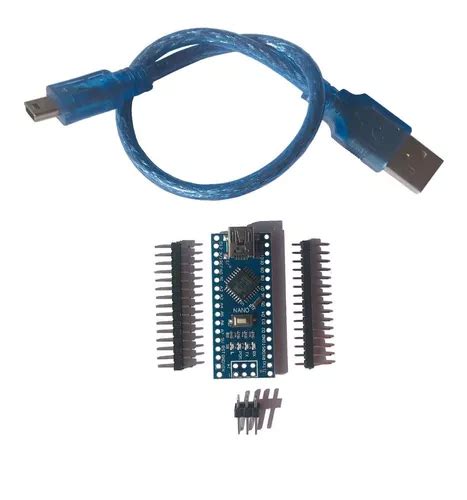 placa compatível arduino nano v3 pinos cabo usb mercadolivre