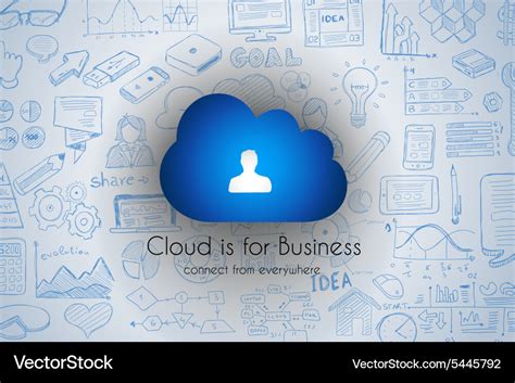 Cloud Computing Konzept Mit Infografikskizze Vektorbild