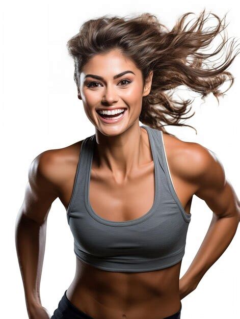 Energetic Female Fitness Trainer Ai Generated Premium Ai Generated Image