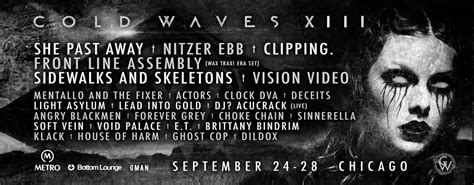 Cold Waves Announces Front Line Assembly Actors Soft Vein And Lead Into Gold Artoffact Records