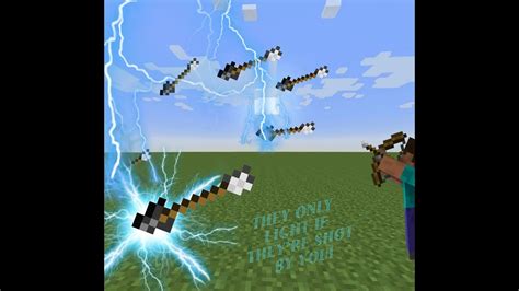 How To Create Lightning Arrows With Commands In Minecraft Bedrock Youtube