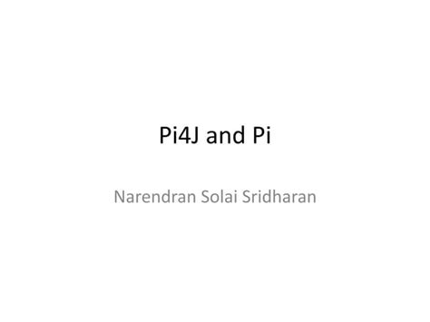 Raspberry Pi And Pi4j Ppt