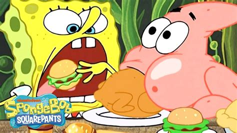 تماشای ویدیو شخصیت‌های اسفنج باب 3 ساعت پیاپی غذا می‌خورند 🍔 اینما