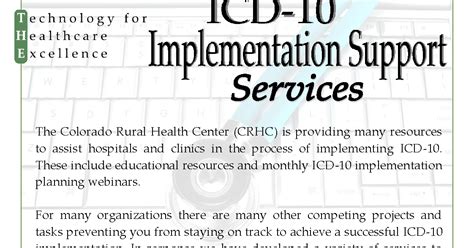 Weekly Update Icd 10 Implementation Services