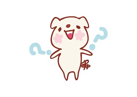 可愛いイラスト無料｜はてな 犬 − Free Illustration Dog Question イラストダウンロード