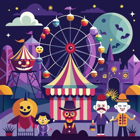 Carnival Theme Halloween Vectors And Illustrations For Free Download