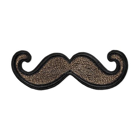 Brown Mustache Patch Isolated On White Background Fashion Accessory