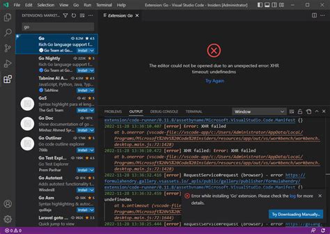 my vs code cannot connect to internet i can t download a extension