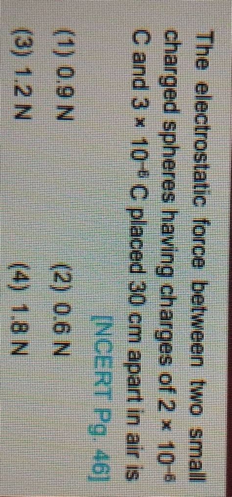 The Electrostatic Force Between Two Small Charged Spheres Having Charges