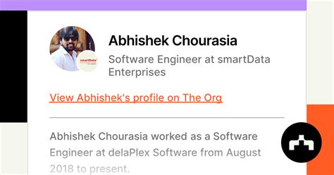 Abhishek Chourasia Software Engineer At Smartdata Enterprises The Org