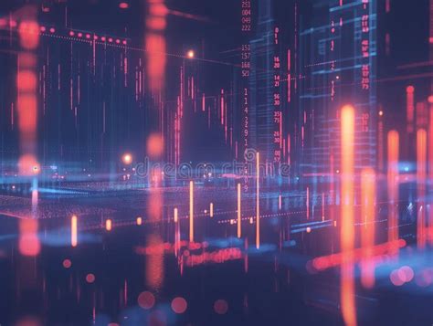 Futuristic Financial Data Visualization Stock Image Image Of Trends Projection 309813691