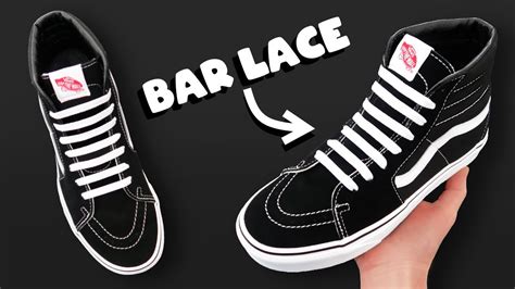 How To Lace Vans Sk8 Hi Vans Sk8 Hi Lacing Tutorial Best Way Youtube
