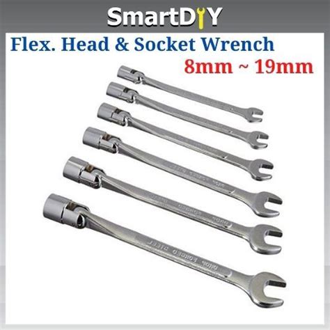 6 Point Flexible Head Open End Wrench 8mm 19mm Shopee Malaysia