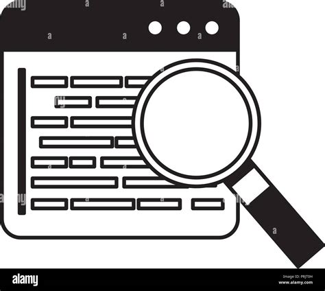 Programming Software Magnifying Glass Coding Web Development Stock Vector Image Art Alamy